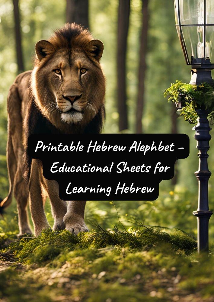 Narnia Hebrew Alphabet Cards: Aleph-bet Learning Sheets (PDF Download ...
