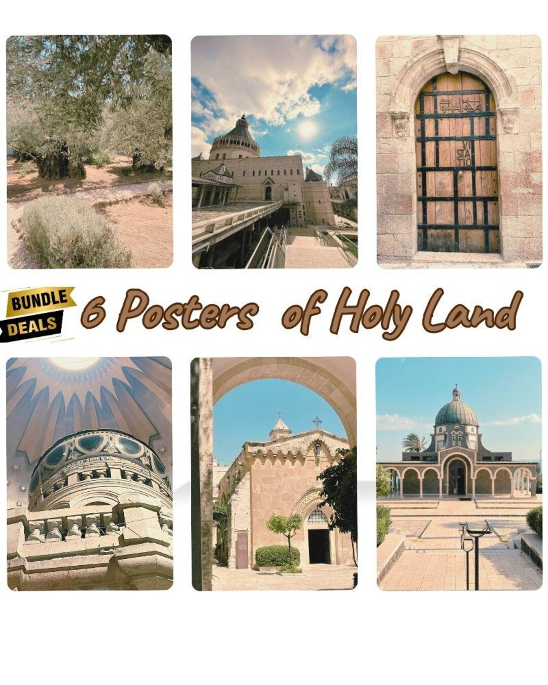 Journey to the Holy Land: 6-piece Wall Art Collection for Spiritual ...