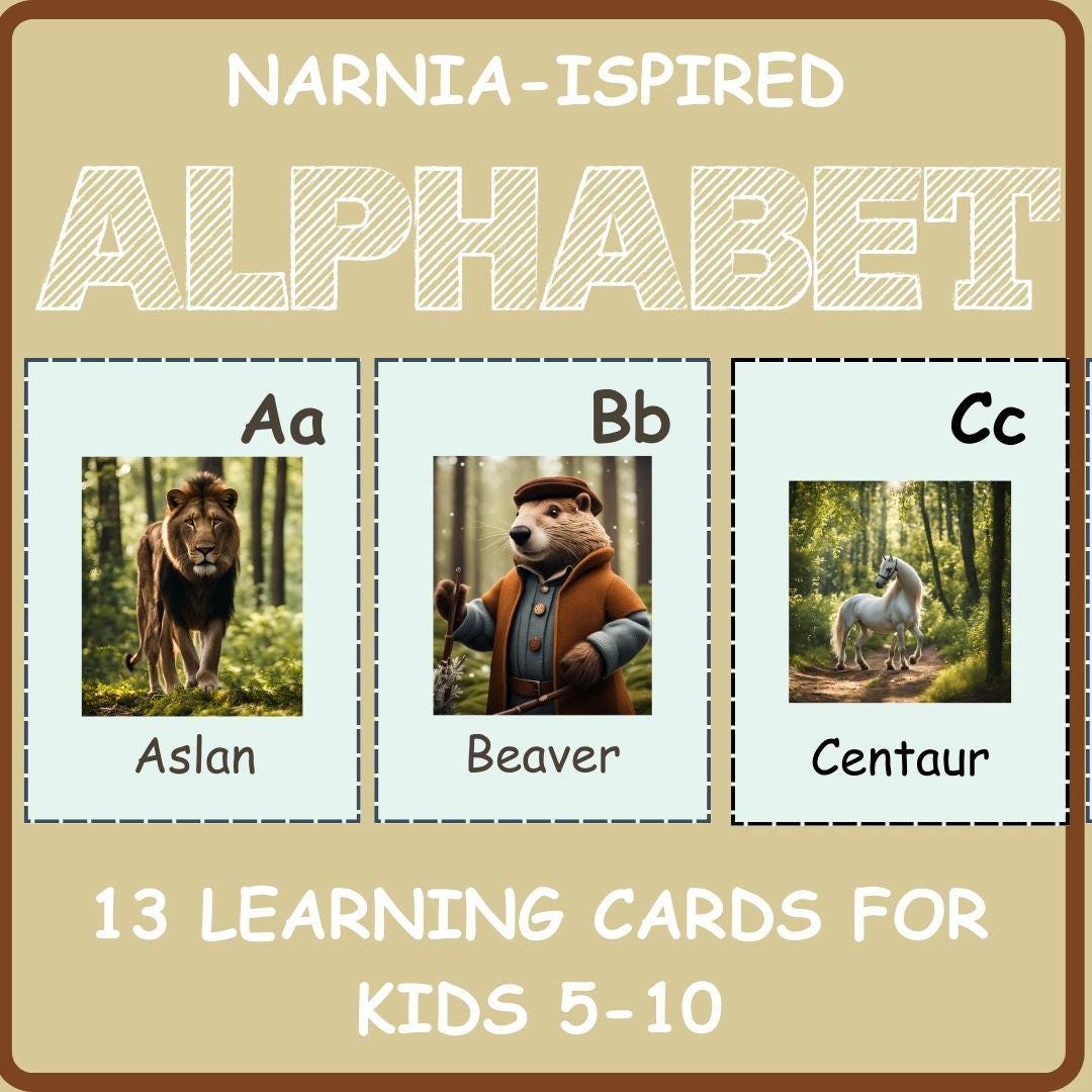 Narnia Alphabet Flashcards & Wall Art Poster (digital Download) - Etsy