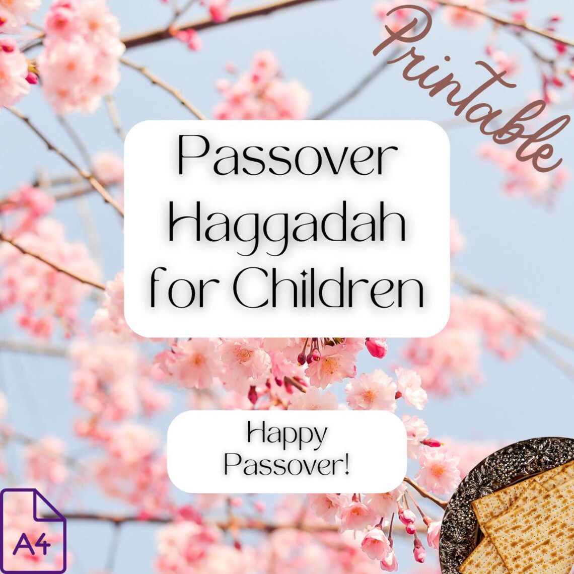 Passover Haggadah for Kids (english With Hebrew) | Printable Pesach ...