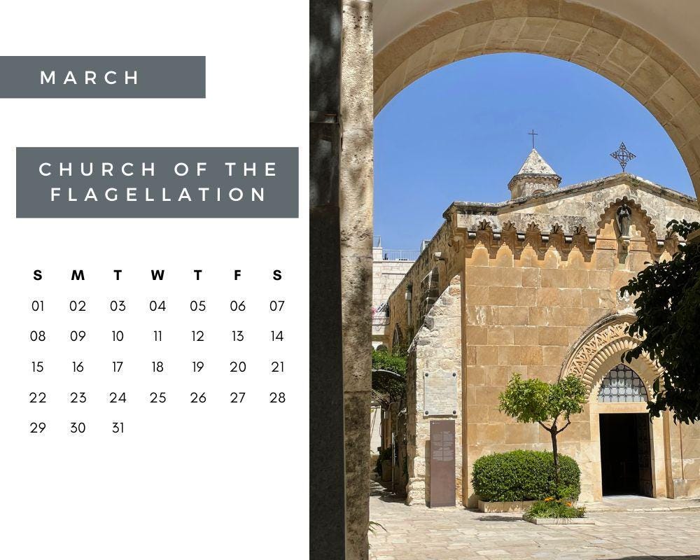 Printable Calendar 2025 - Holy Land Landscapes Israel & Jewish Holidays ...