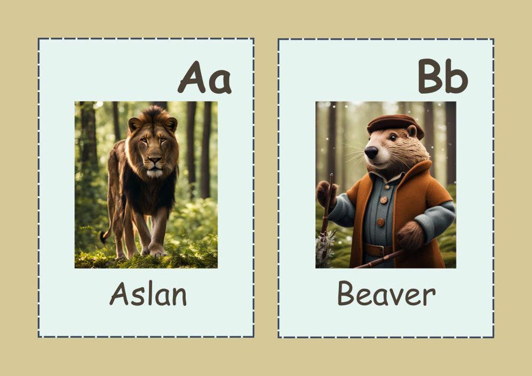 Narnia-themed Alphabet Flashcards & Wall Poster English Letters for ...