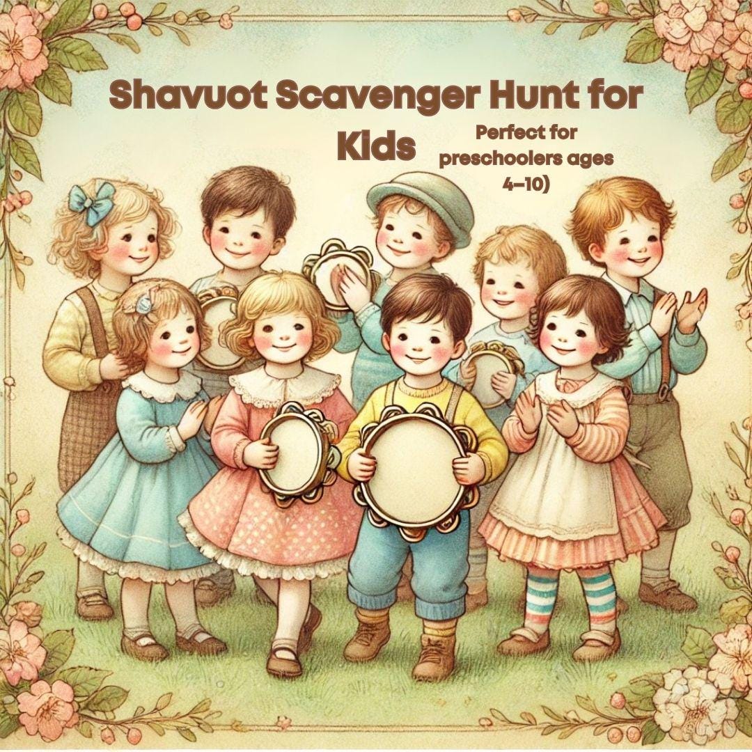 Shavuot Scavenger Hunt for Kids - Jewish Holiday Game With Hebrew | Fun ...