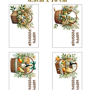 Celebrate Passover (pesach) With 8 Printable Gift Tags | Instant ...