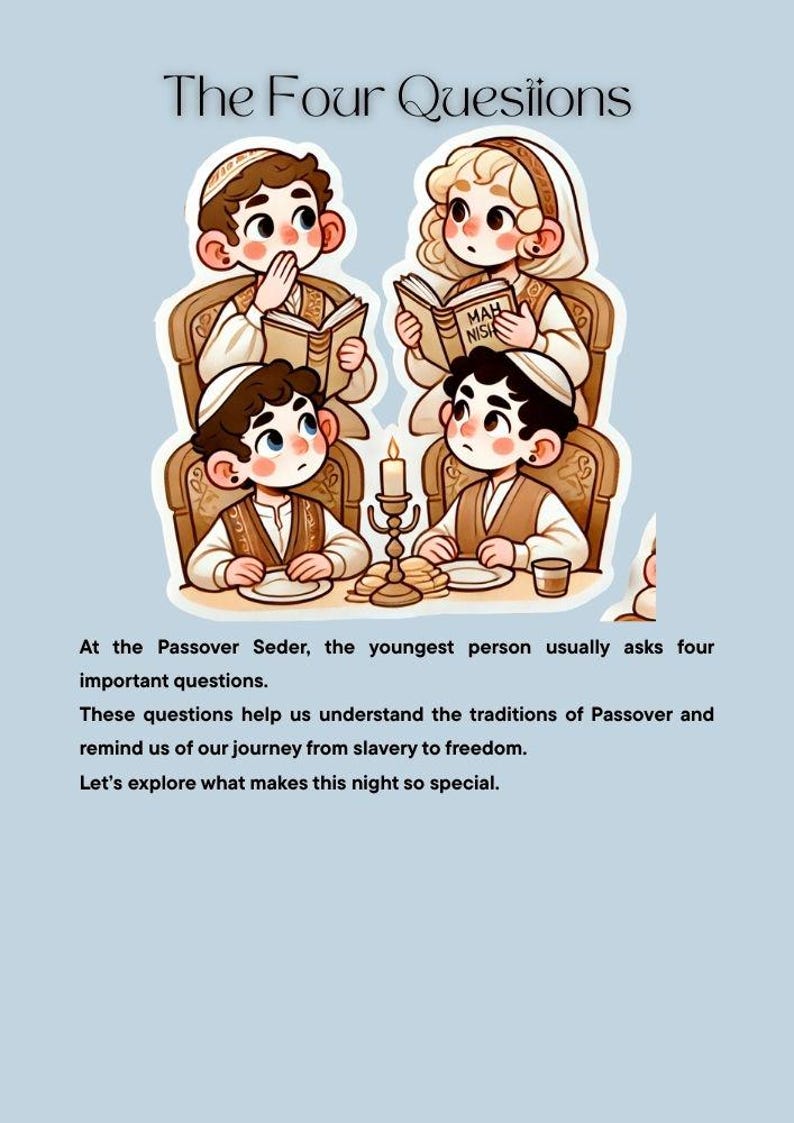 Passover Haggadah for Kids (english With Hebrew) | Printable Pesach ...