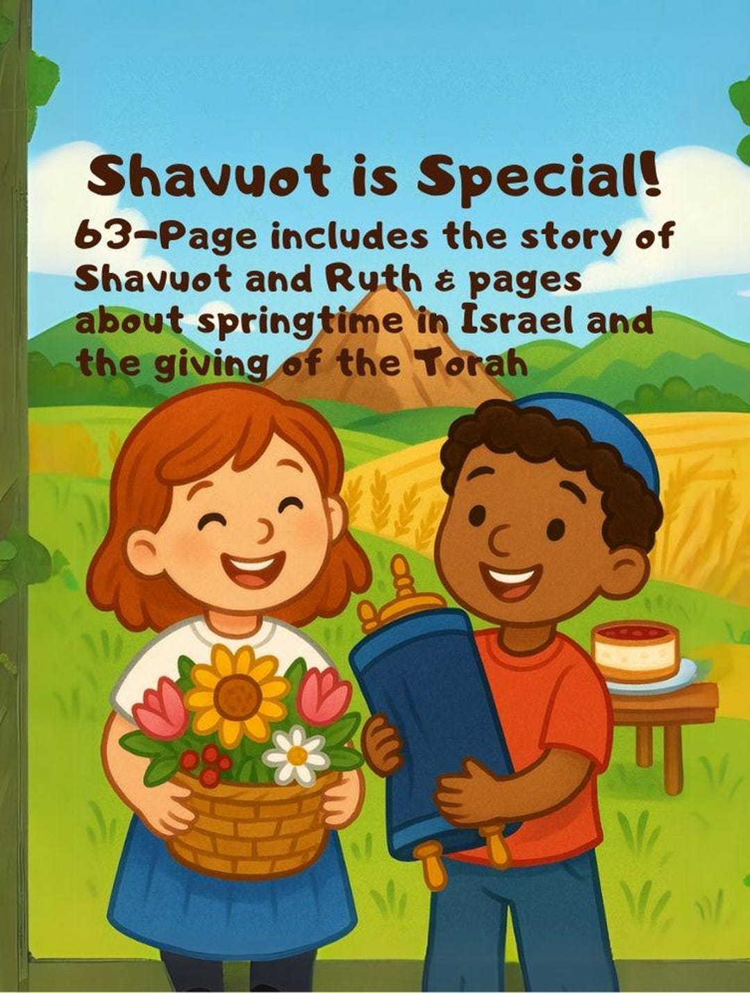 Shavuot Activity Book: Story of Ruth, Coloring Pages (PDF) - Etsy