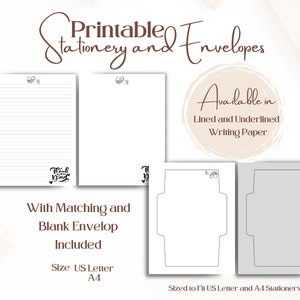 Fathers Day Gift Printable Stationery With Envelope| Gift for Him | A4 ...