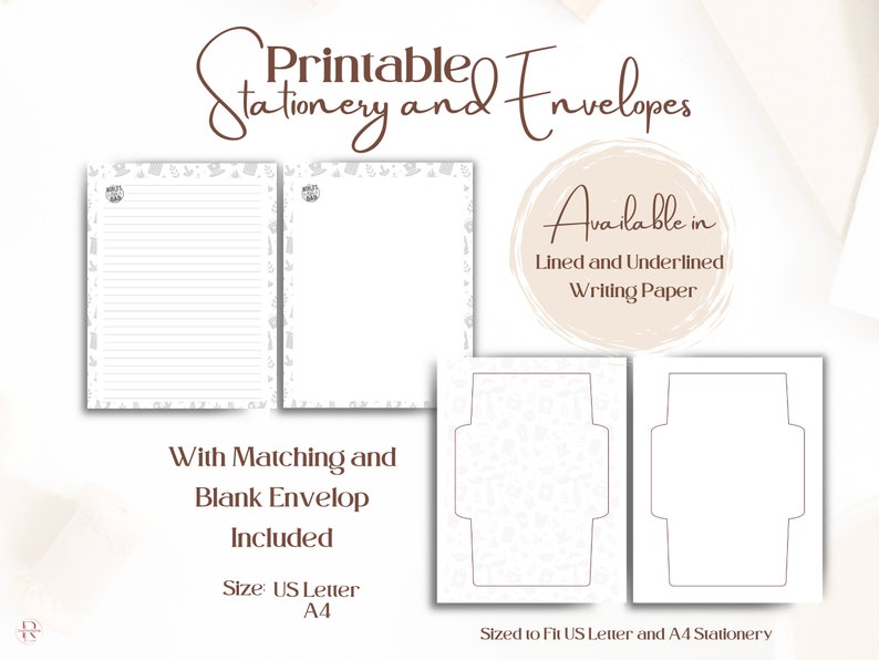 Fathers Day Gift Printable Stationery With Envelope| Gift for Him | A4 ...