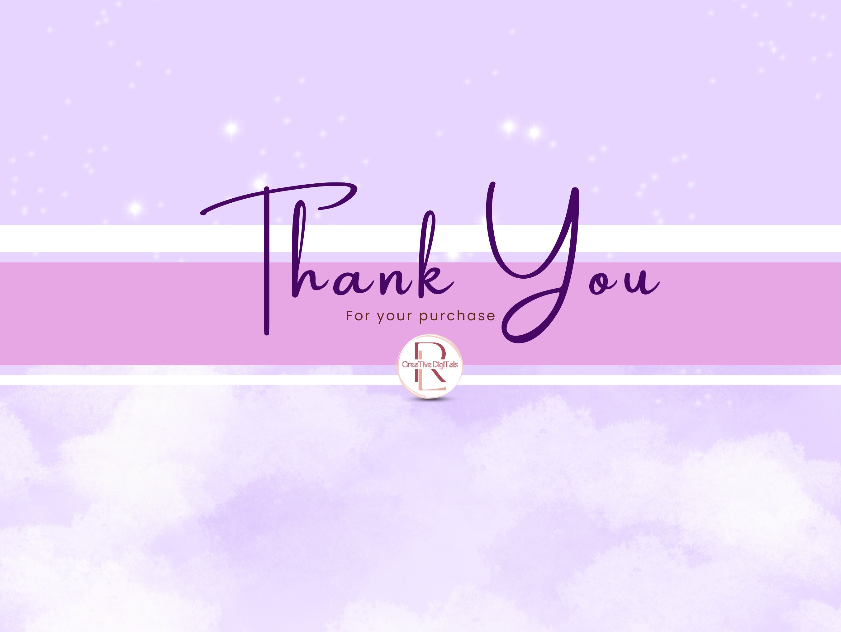 Printable Cute Purple Stationery With Envelop A4 and US Letter 8.5 X11 ...