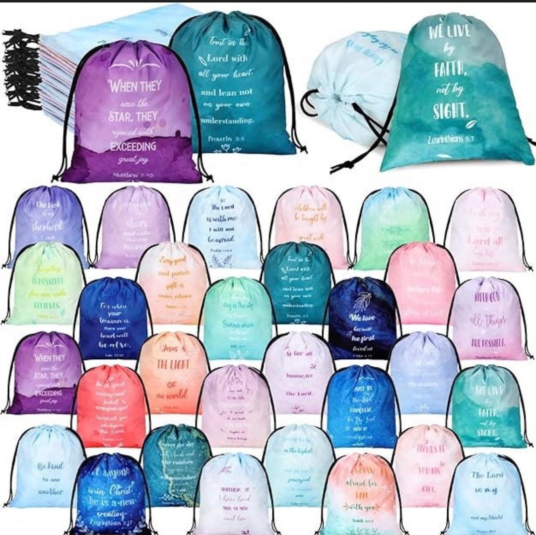 Religious Bible Verse Drawstring Backpack - Etsy