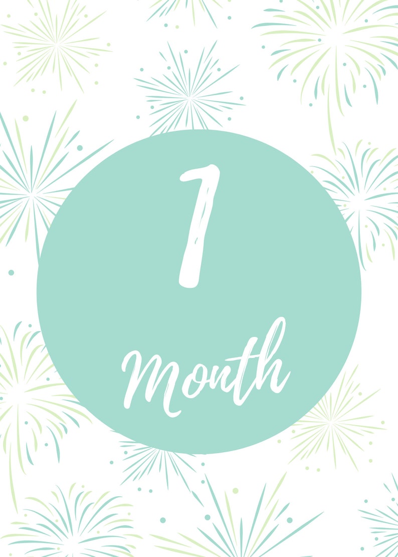 DIGITAL DOWNLOAD • Monthly Milestone Cards for Babies • 5x7 Month Cards ...