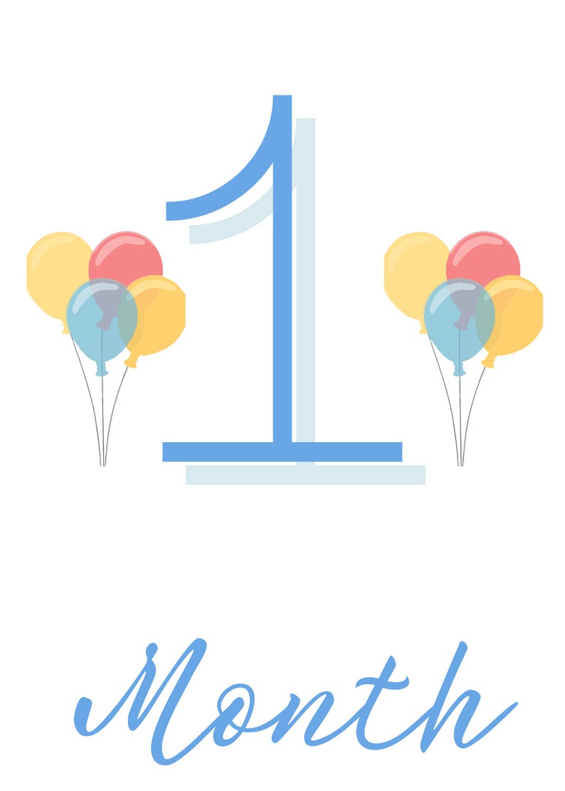 DIGITAL DOWNLOAD • Monthly Milestone Cards for Babies • 5x7 Month Cards ...