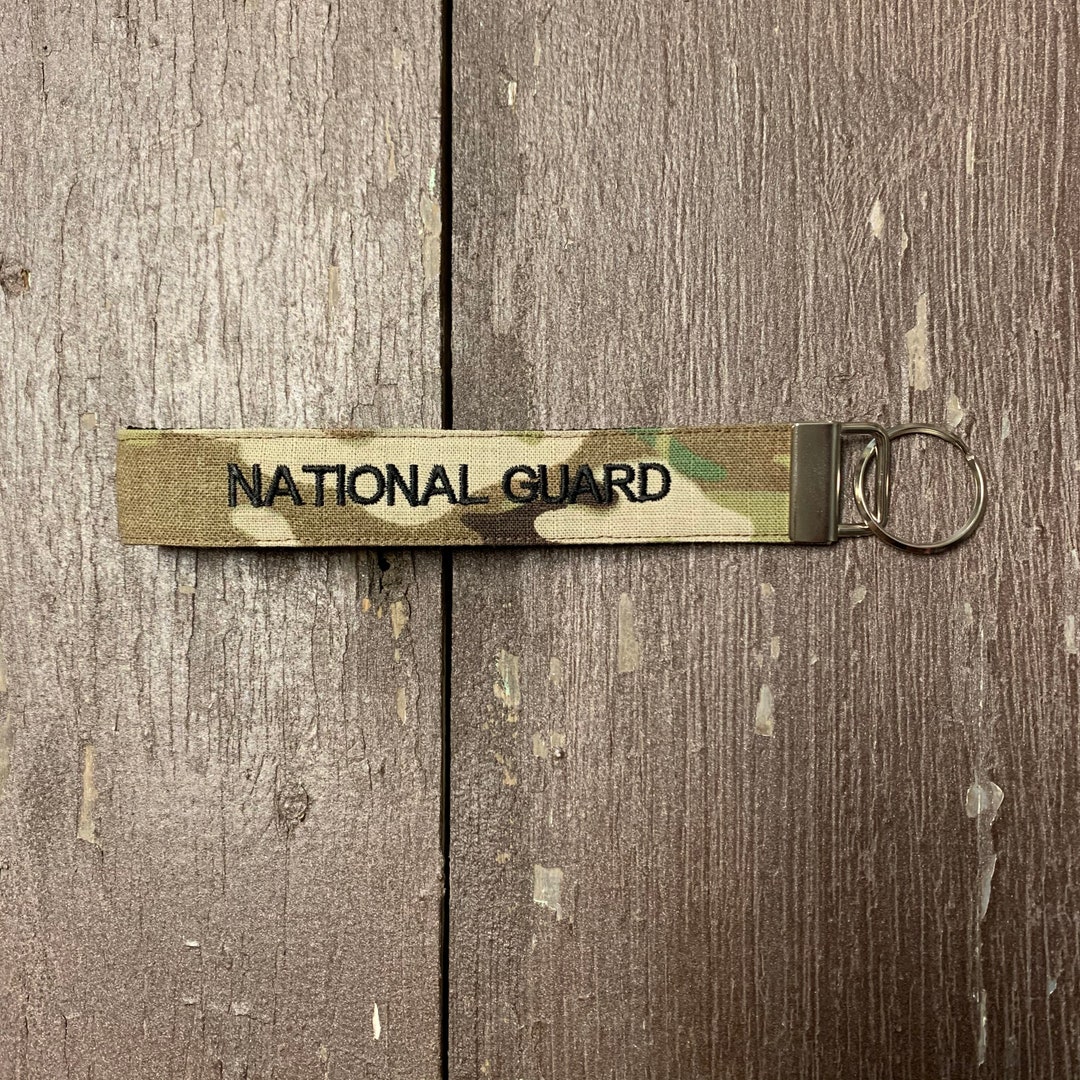 National Guard Embroidered Keychain: Military Key Fob - Etsy