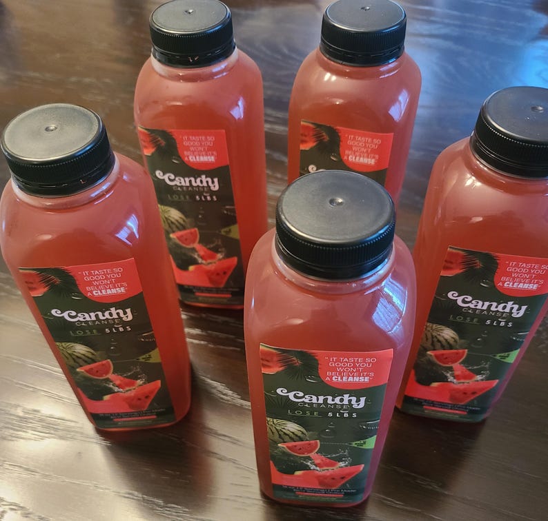 Candy Cleanse 5 Pre-made Bottles - Etsy