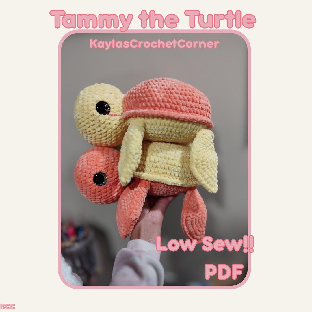 Low-sew Tammy the Turtle-crochet Pattern-pdf File - Etsy