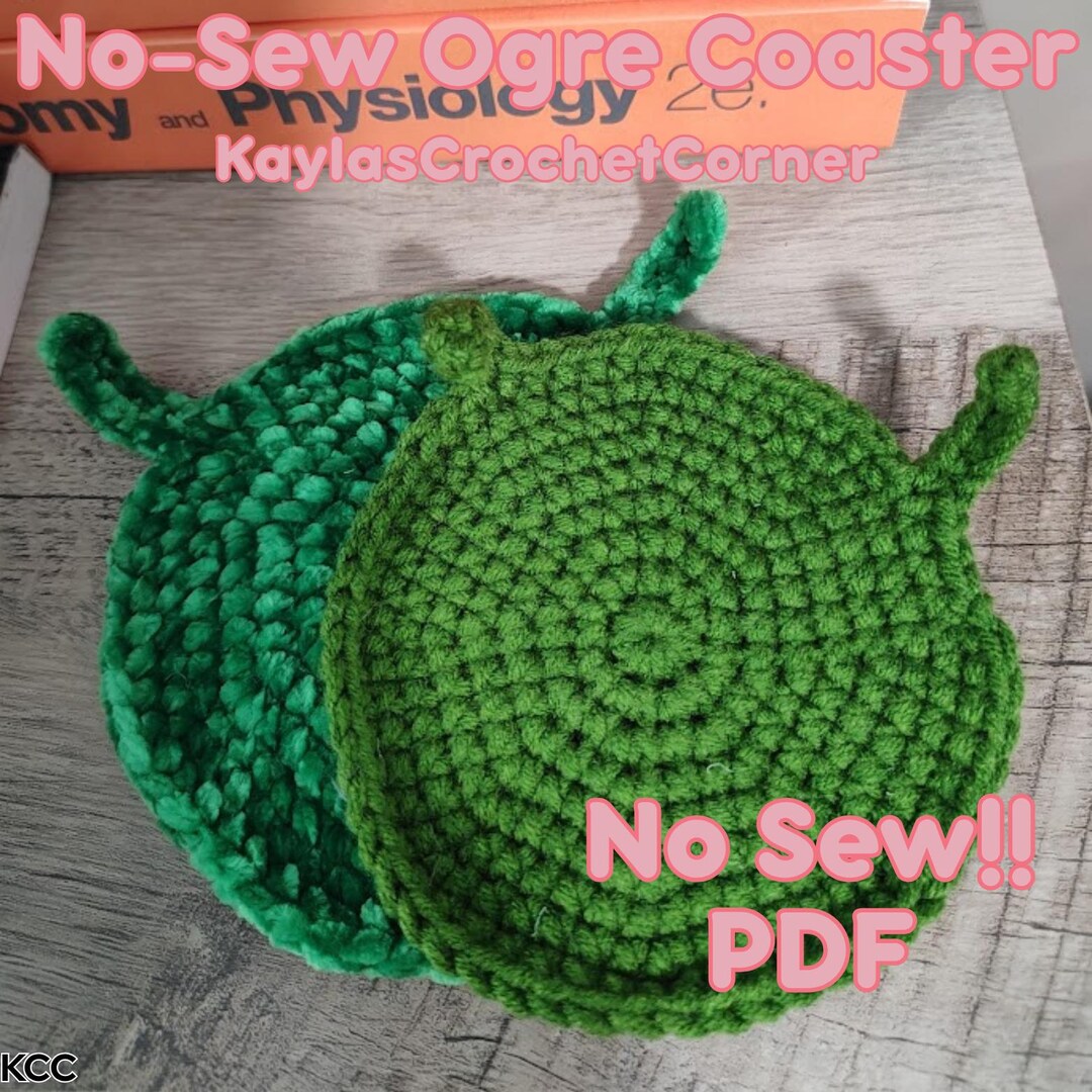 No-sew Ogre Coaster Crochet Pattern PDF - Etsy