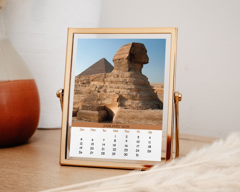 2025 Printable 5x7 Photo Calendar of the Egyptian Pyramids Instant ...