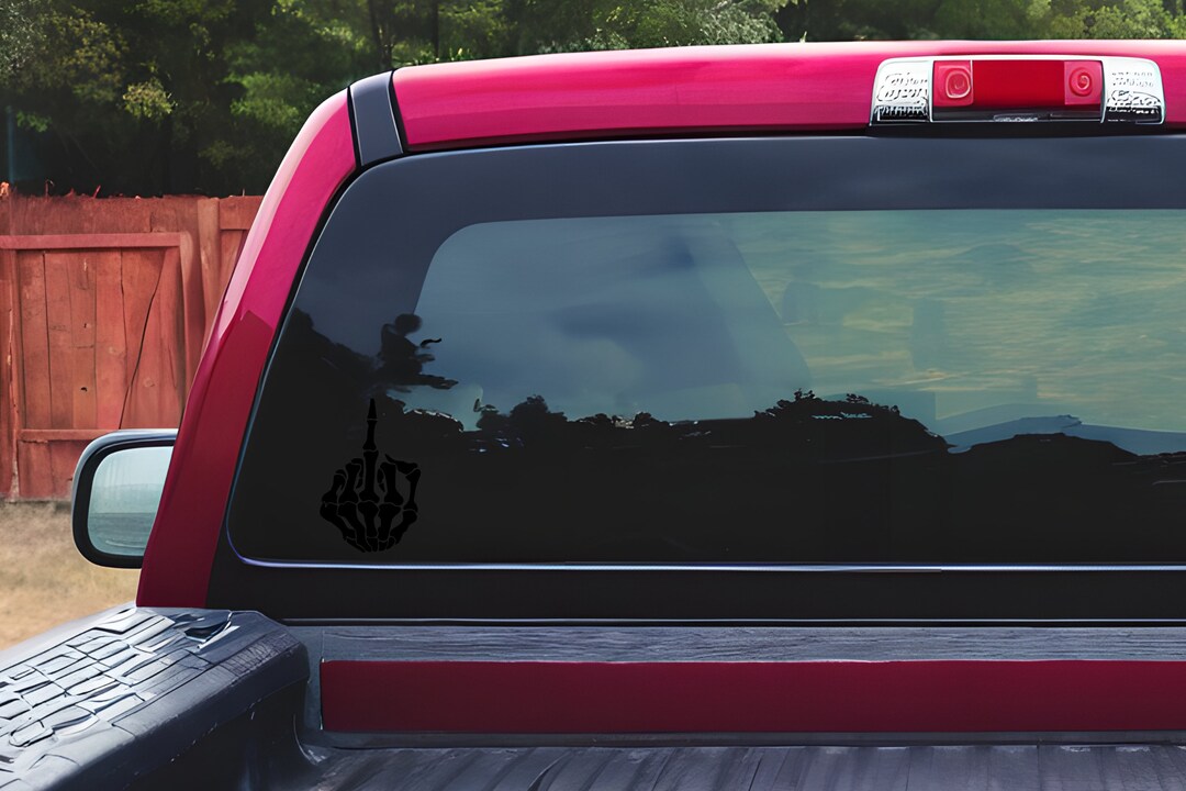 Vinyl Skeleton Middle Finger Decal - Etsy