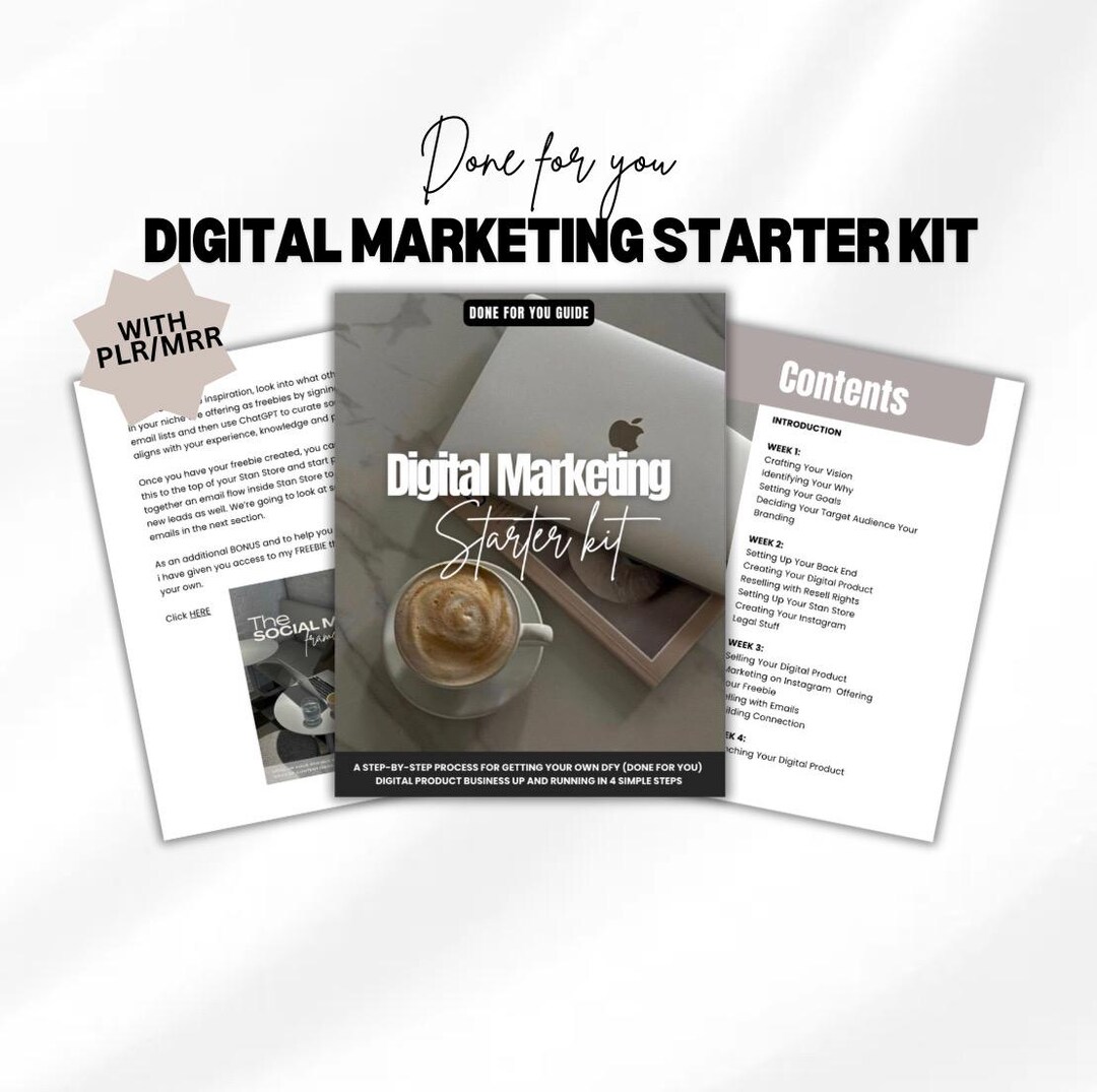 Digital Marketing Starter Kit Guide With Master Resell Rights and ...