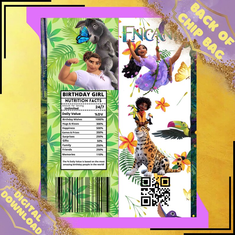 DIY Encanto Digital Download Printable Party Favors Kids Birthday Chip ...