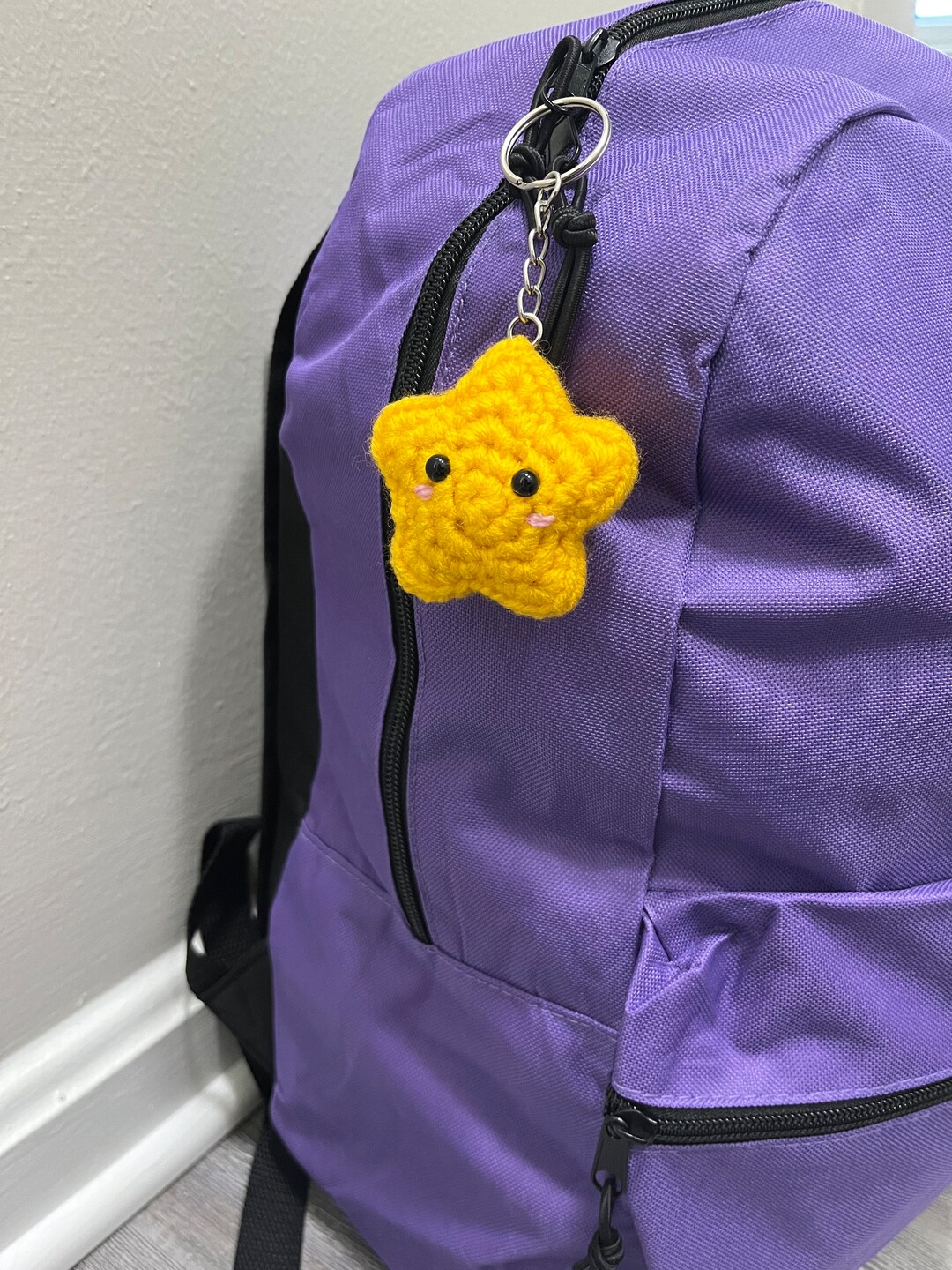 Crochet Star Keychain, Cute Backpack Charm, Kawaii Plush, Purse ...