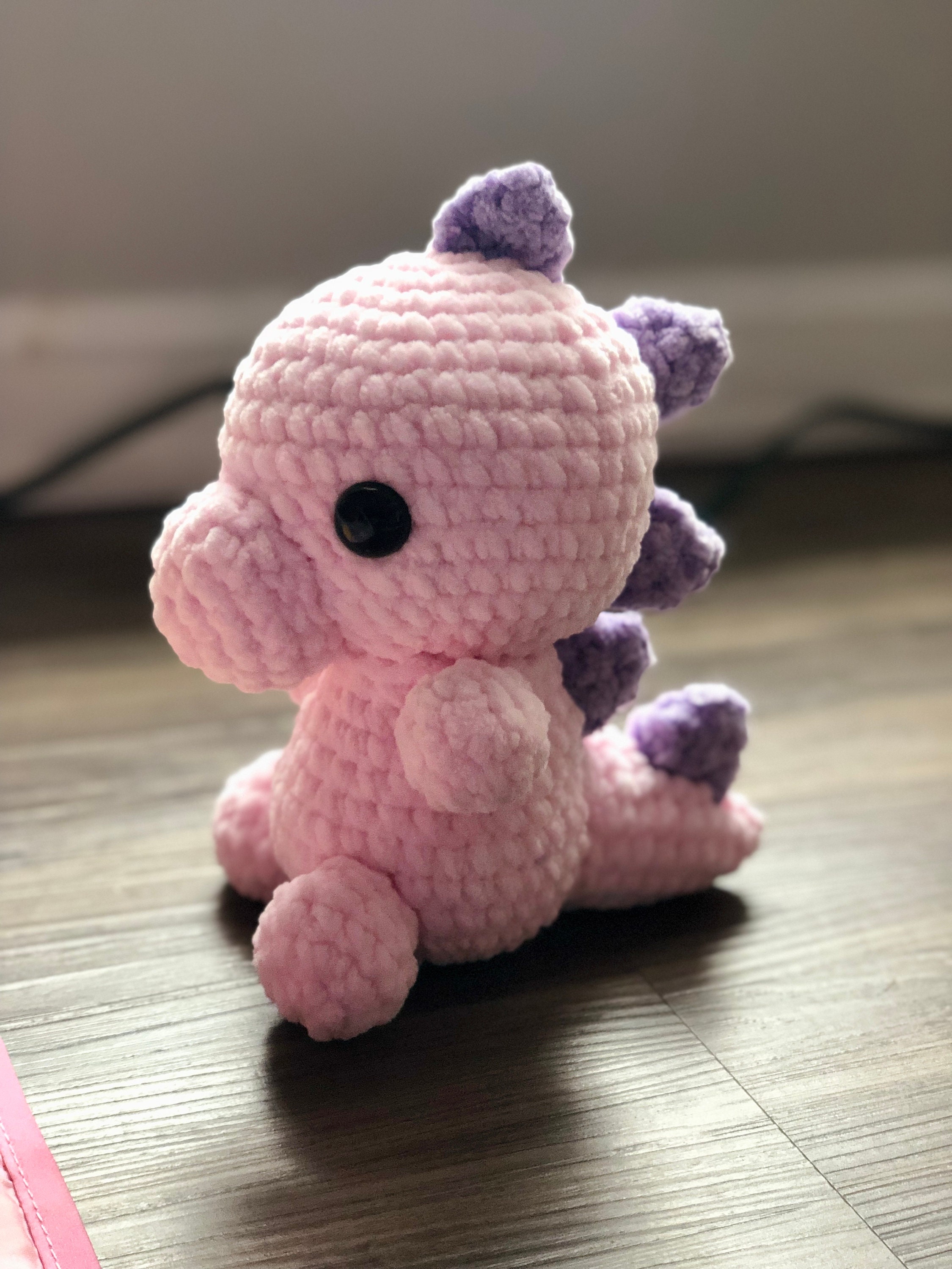 Crochet Dinosaur, Cute Stuffed Animal, T-rex Plushie, Kawaii Stuffie ...