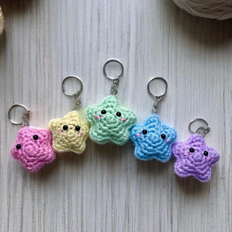 Star Keychain - Etsy
