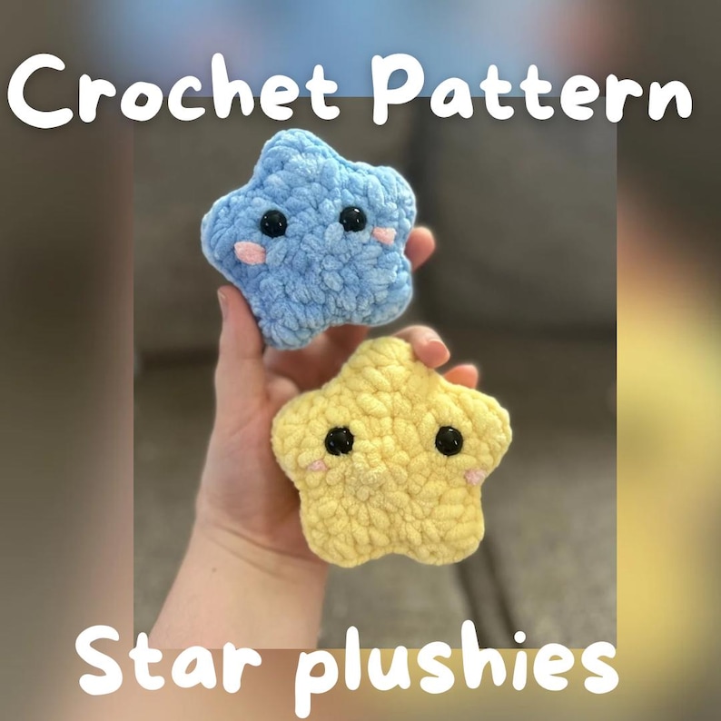 Crochet Star Pattern: Amigurumi Plush Keychain (PDF Download, English ...