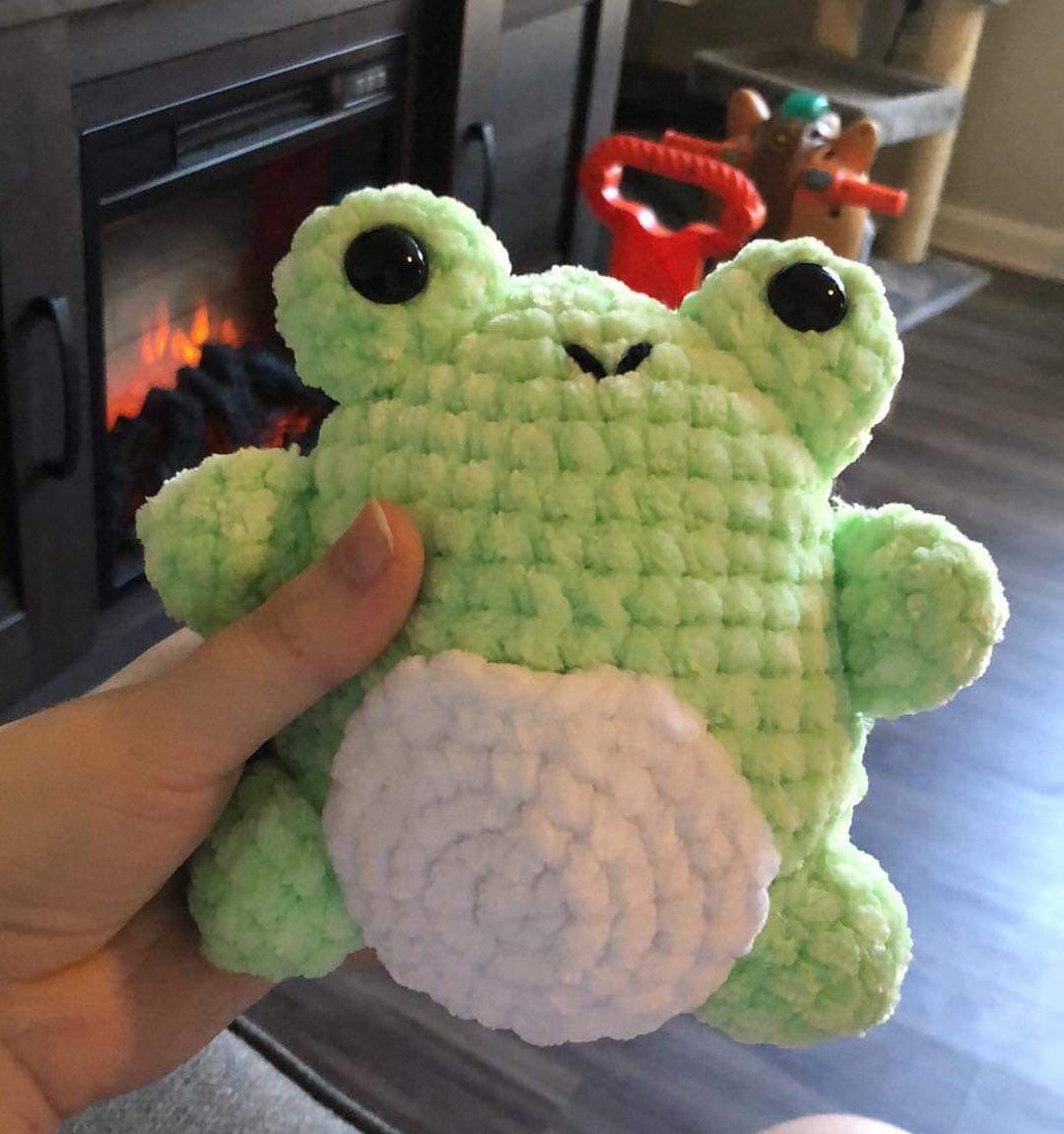 Crochet Frog, Frog Plush Toy, Chubby Frog Amigurumi, Squishy Stuffie ...