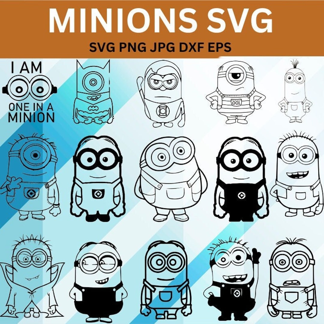 Minion Cara Svg, Minion Svg, Minions Svg, Minions Png, Minion Pegatina ...