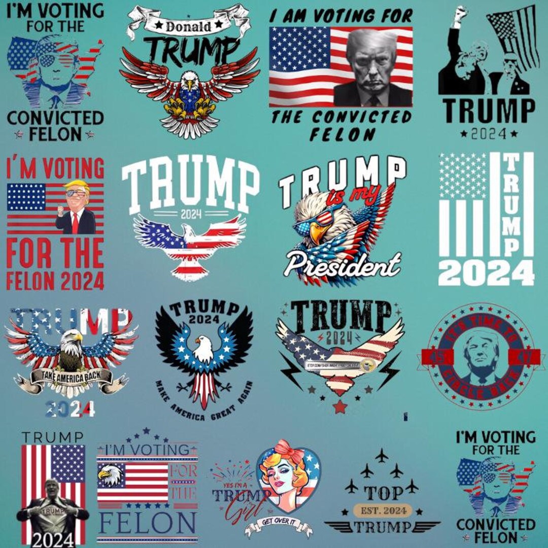 Donald Trump Clipart, 20 2024 Trump Svg Bundle Layered Item, Cricut ...