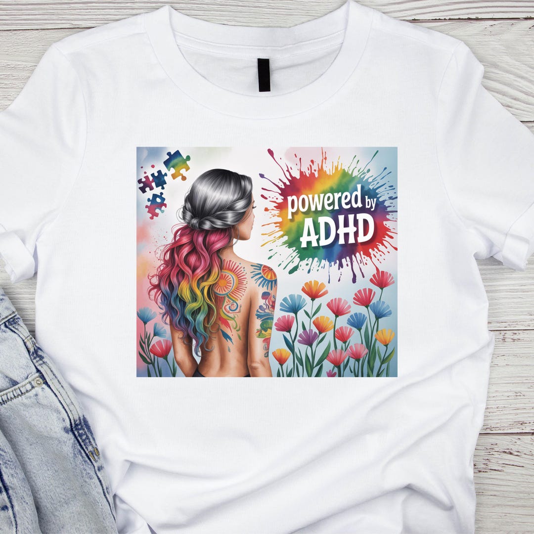 Powered by ADHD Digital PNG, Neurodiversity Clipart, Mental Health ...