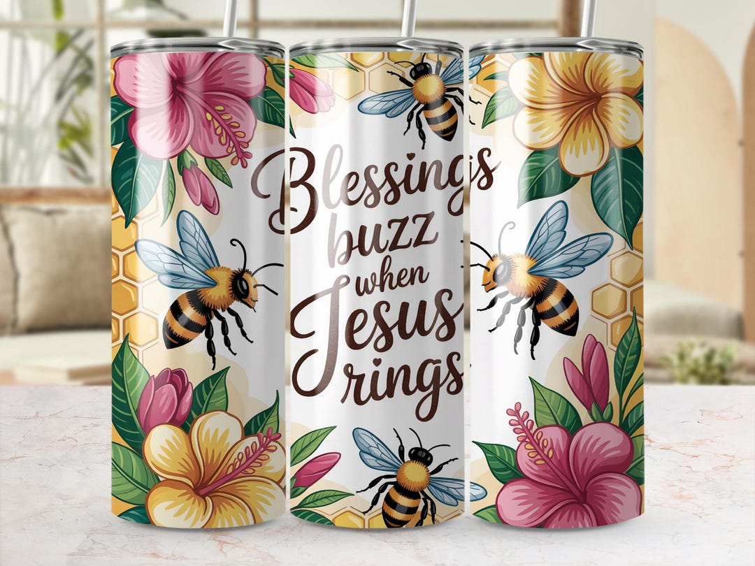 Blessings Buzz Jesus 20 Oz Sublimation Tumbler Wrap Christian ...