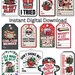 Funny Christmas Gift Tags Bundle | Humorous Xmas Clipart (digital ...