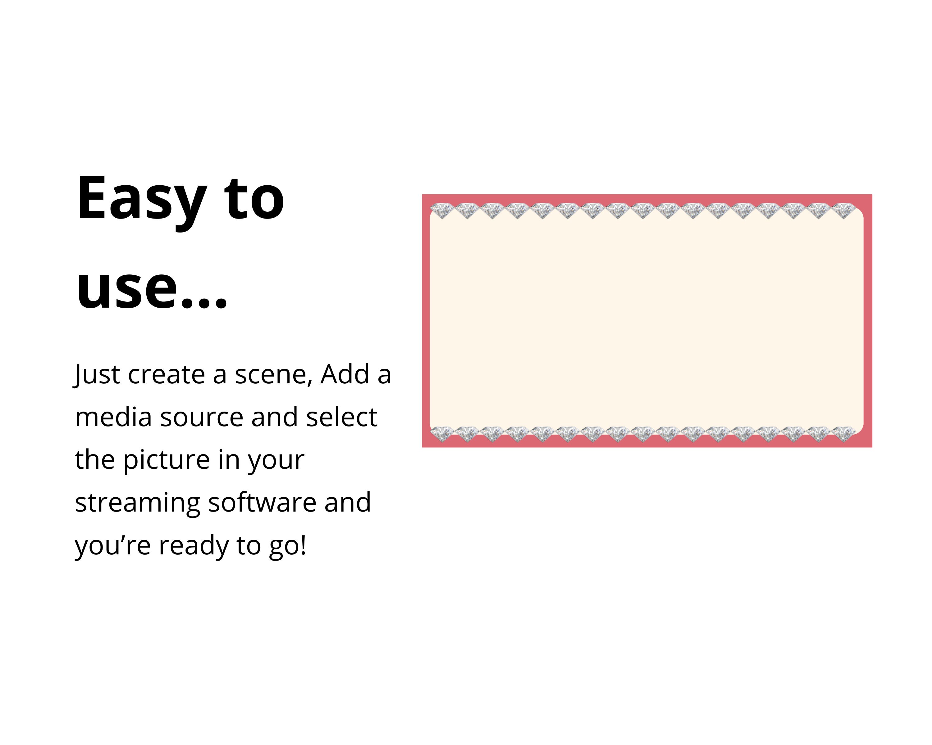Pink Diamond Theme Static Twitch Overlay - Etsy