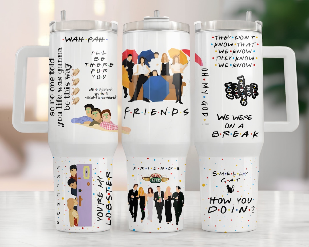 Friends TV Show Tumbler Wrap 40oz Tumbler Sublimation Wrap Design PNG ...