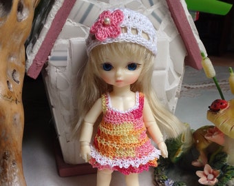 Crochet Clothes for 4.7 5 Inch BJD Hujoo Doll Dress Empire - Etsy