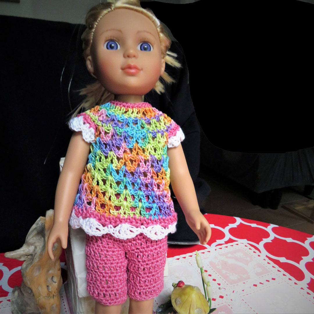 Crochet Outfit for 14 Inch GG Glitter Girl Doll Top With Capri Pants - Etsy