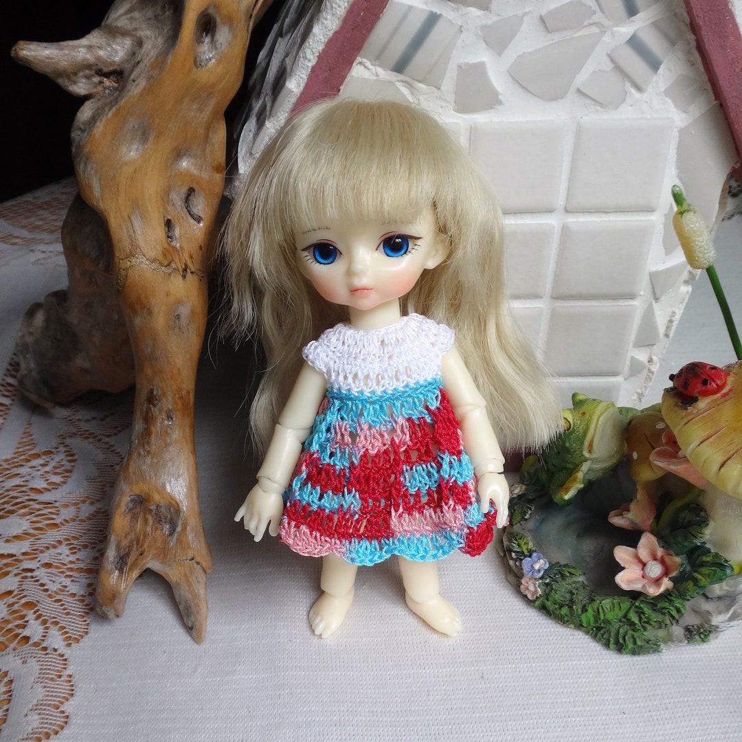 Crochet Clothes for 4.7 5 Inch BJD Hujoo Doll Dress Empire - Etsy