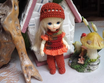Crochet clothes for 4.7 5 inch BJD Hujoo Doll Dress Empire | Etsy