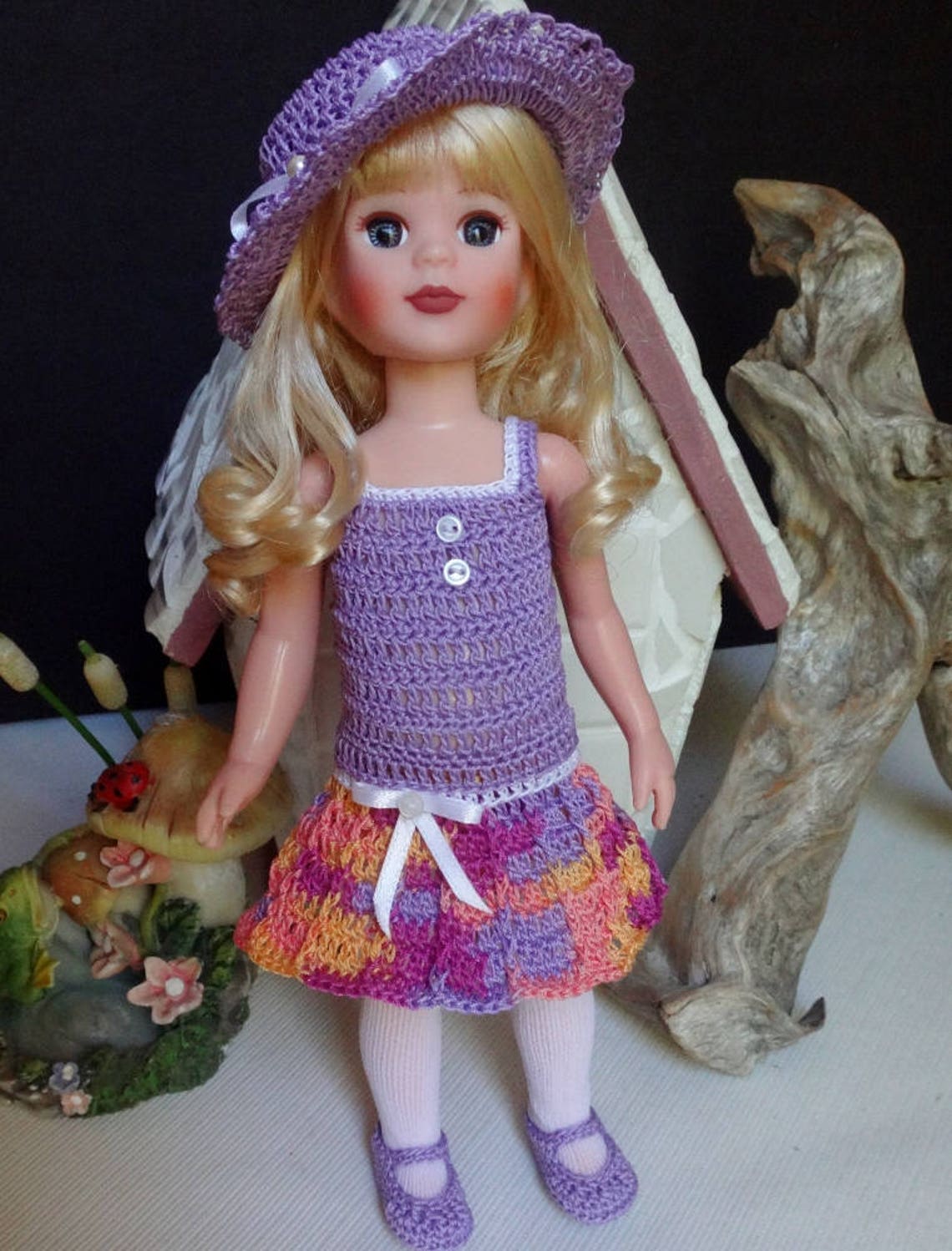 Crochet Tonner 8 9 inch Kripplebush Kid doll Dress Drop Waist | Etsy