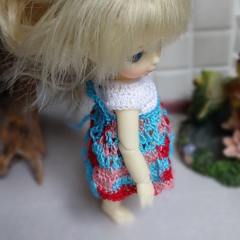 Crochet Clothes for 4.7 5 Inch BJD Hujoo Doll Dress Empire - Etsy