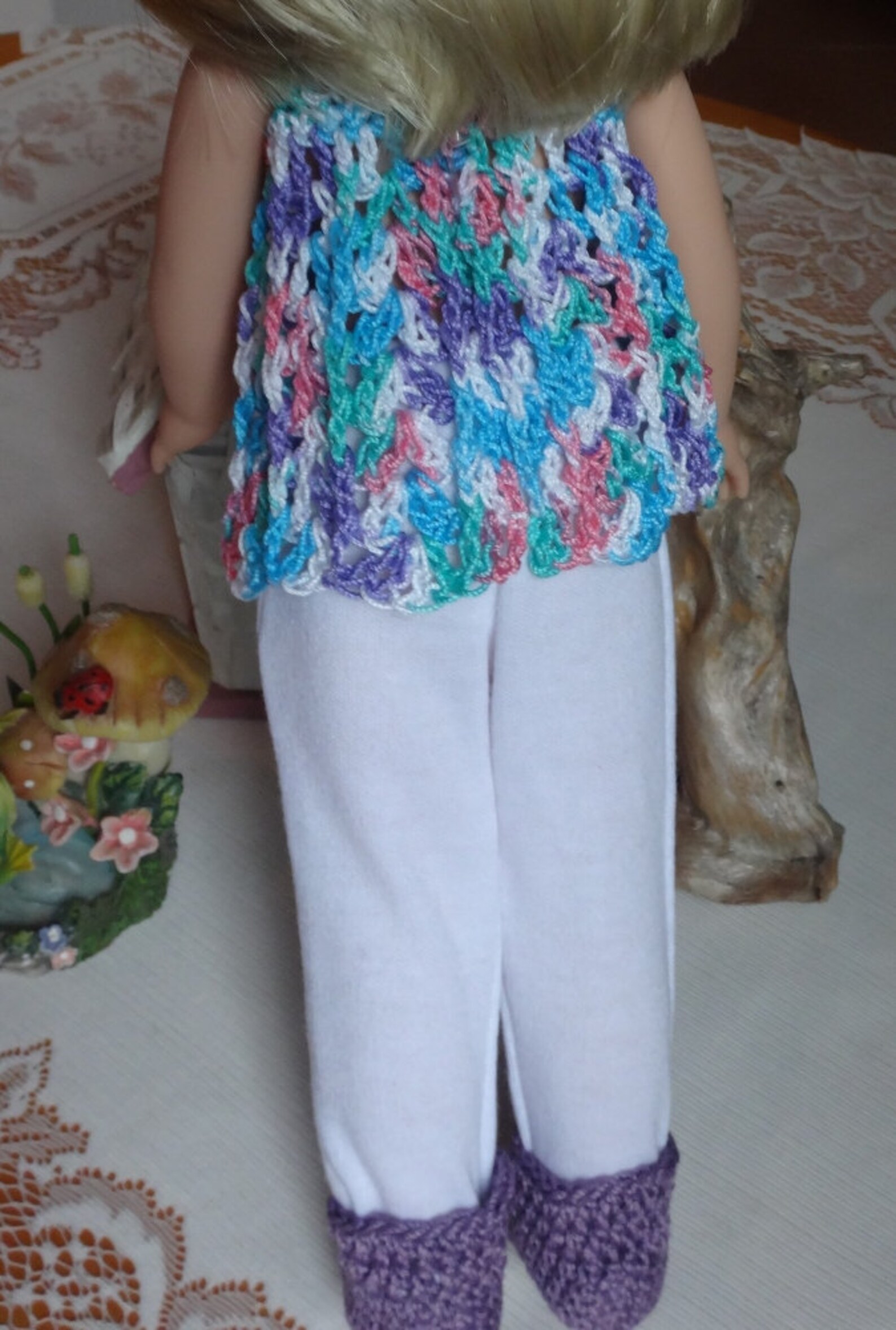 Crochet Outfit 14 Inch AG Wellie Wishers Doll Top and Boots | Etsy