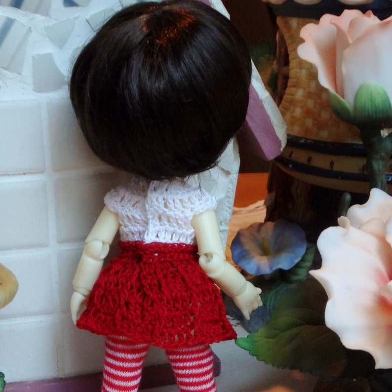 Crochet Clothes for 4.7 5 Inch BJD Hujoo Doll Dress Bikini Bottoms Red ...