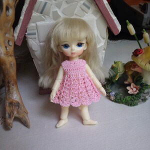 Crochet Doll Clothes: 5 Inch BJD Hujoo Dress & Bikini Set - Etsy