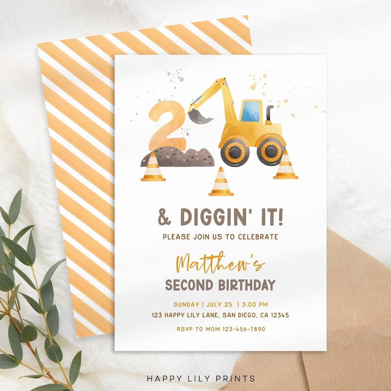 Digging Being 2 Invites - Etsy