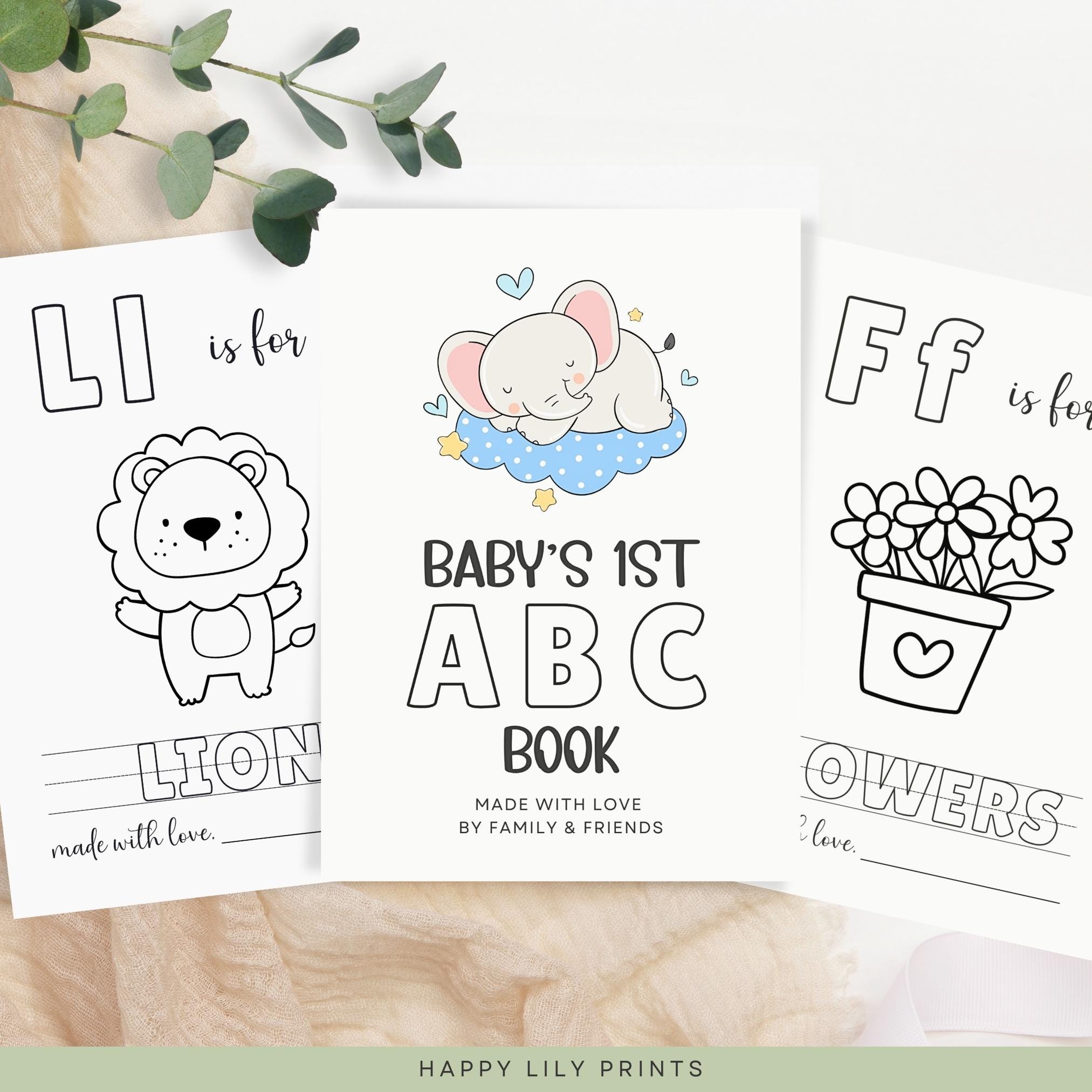Babys First Abc Book Sign Baby Shower Abc Coloring Book Pages, Baby ...