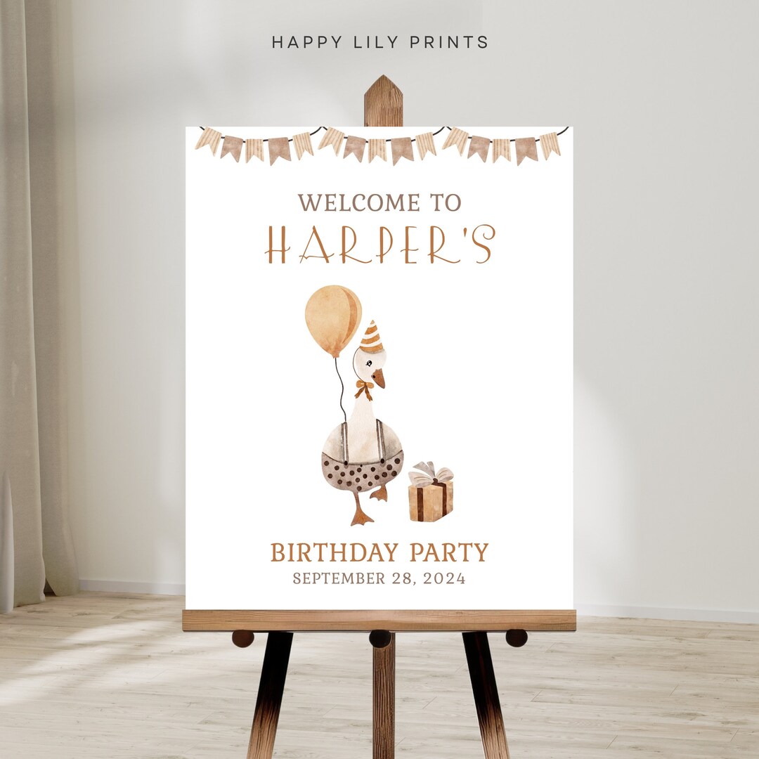 Silly Goose Welcome Sign, Silly Goose Birthday Banner, Goose Birthday ...