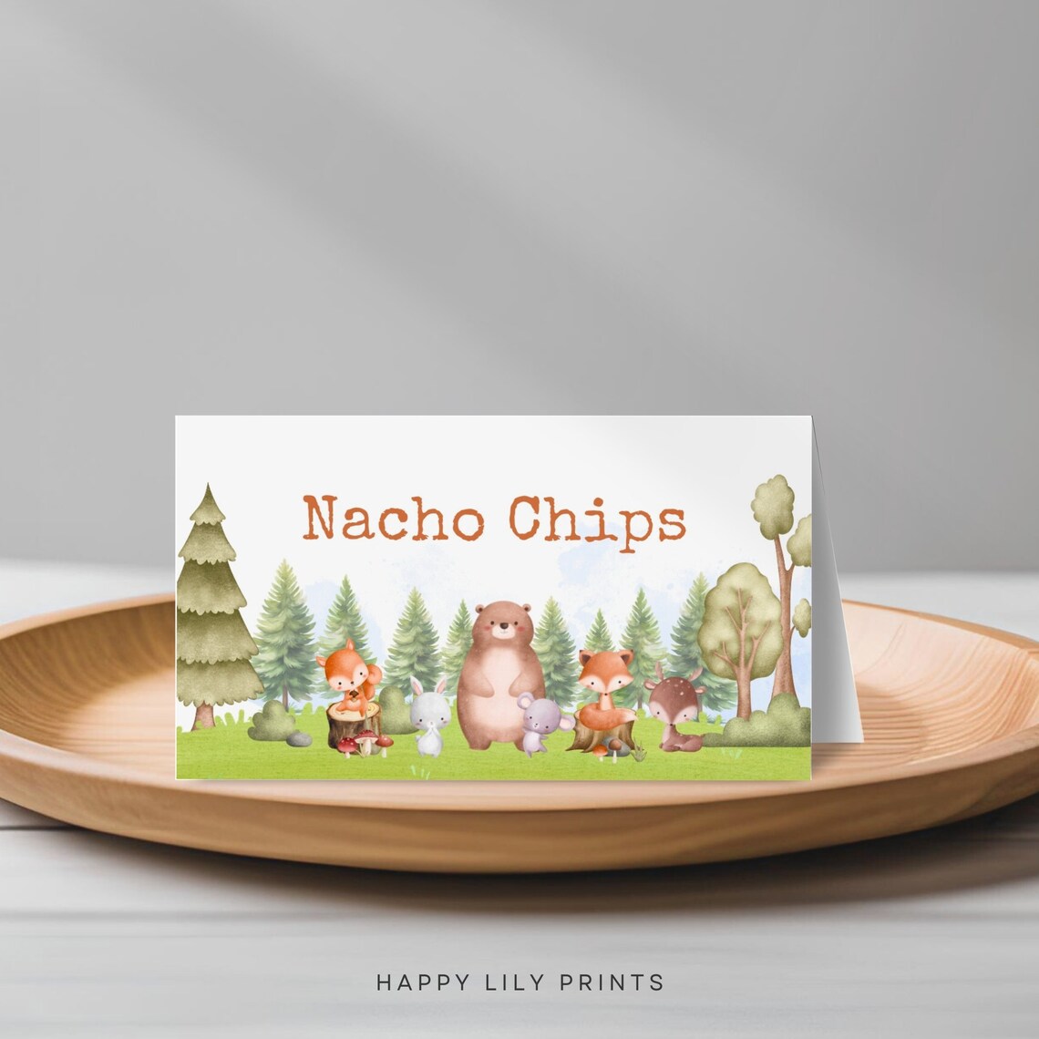 Editable Woodland Birthday Food Label, Woodland Party Food Tent Cards ...
