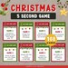 5 Second Christmas Game, Christmas Party Game, Adult Christmas Game ...